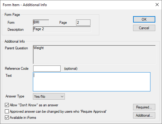 Form Setup