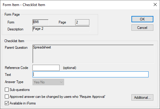 Form Setup