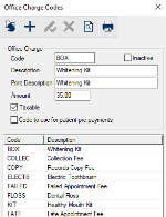 Office Charge Codes